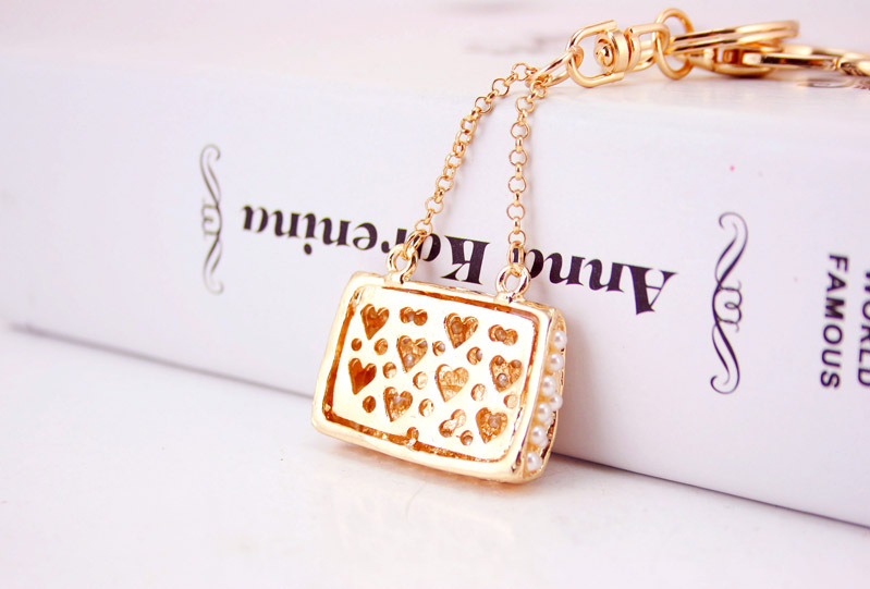 Wholesale korean creative cute ladies pearl handbag key chain ...