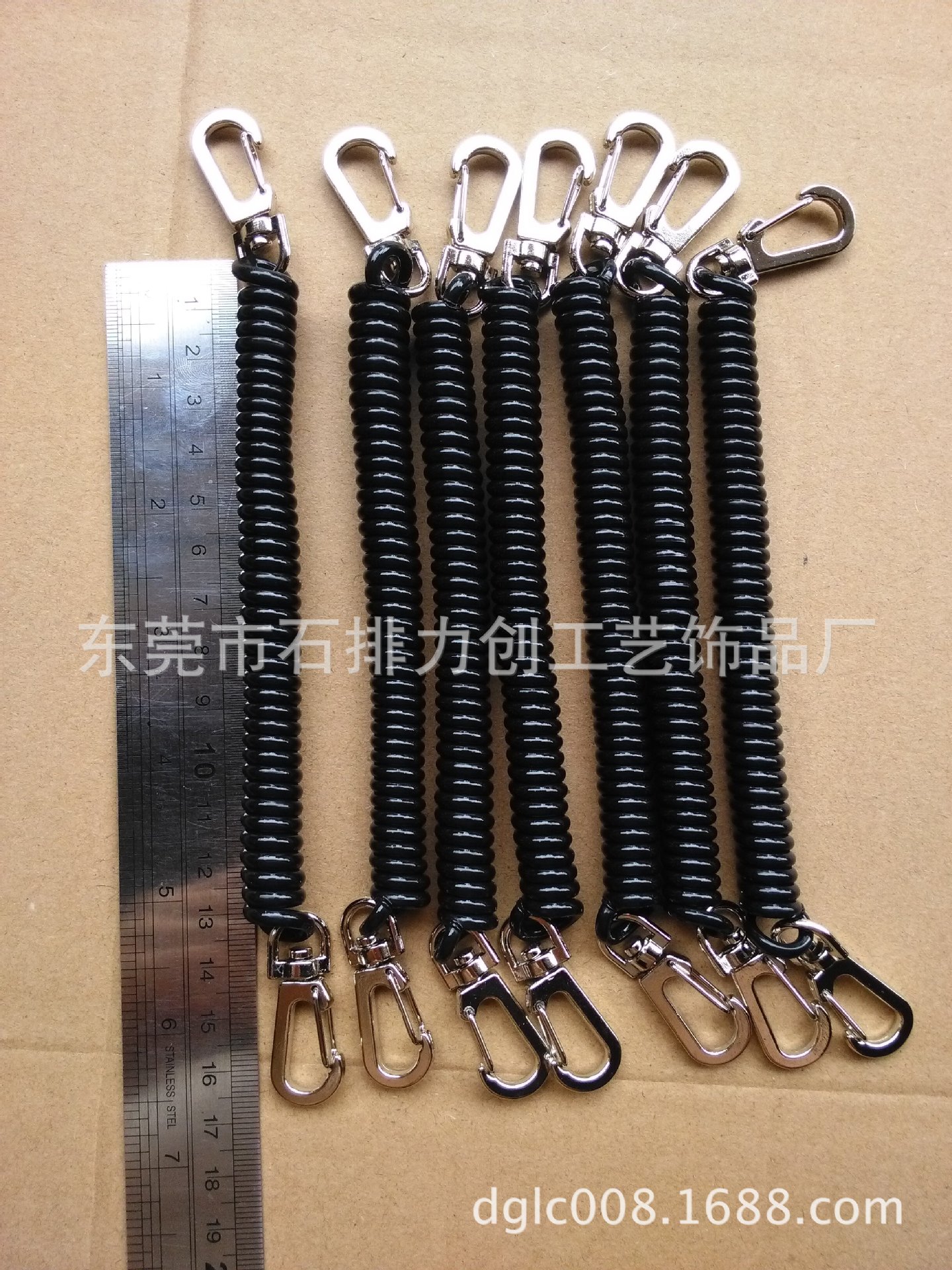 工厂定制白色弹簧绳 手机挂绳 弹簧钥匙扣 伸缩弹簧链-阿里巴巴