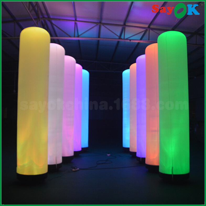 厂家批发灯光LED灯柱 充气印刷广告圆柱 发光LED彩灯立柱气柱-阿里巴巴