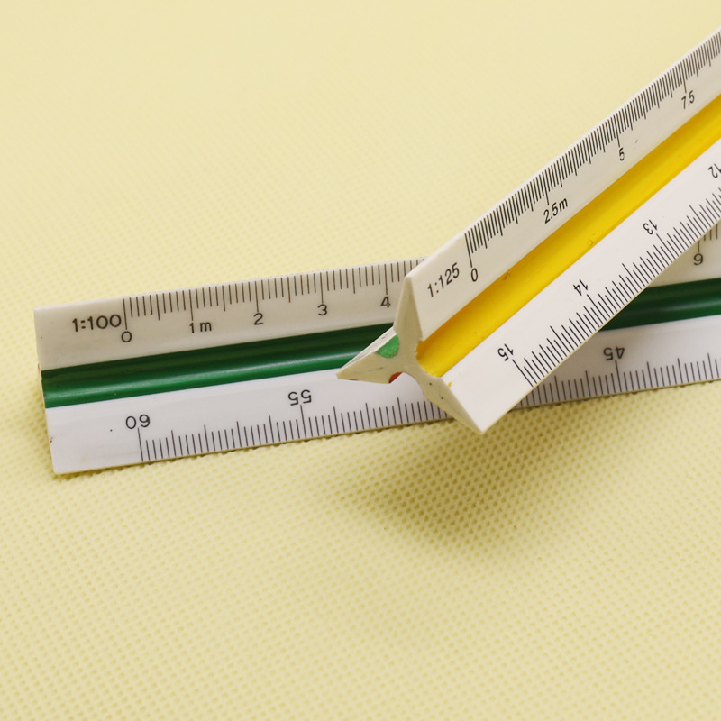 海鸟三棱比例尺大比例小比例尺学生设计绘图多功能三角比例直尺子-阿里巴巴