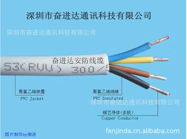 8x0.75平方挤压黑色信号控制电线正标RVV8铜芯0.75平方护套电源线-阿里巴巴
