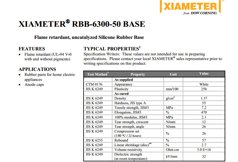 硅橡胶道康宁RBB-6300-50 阻燃系列电缆硅橡胶过UL-V0认证硅胶-阿里巴巴