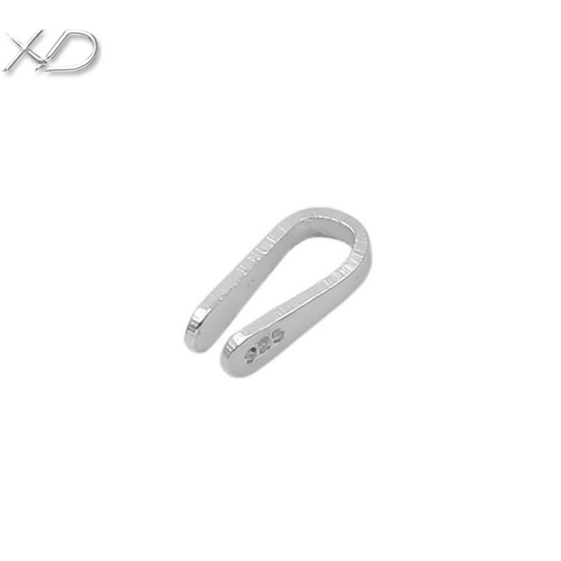 XD S925银链条夹仔 皮绳扣头 项链扣头夹扣批发 DIY项链绳银夹仔-阿里巴巴