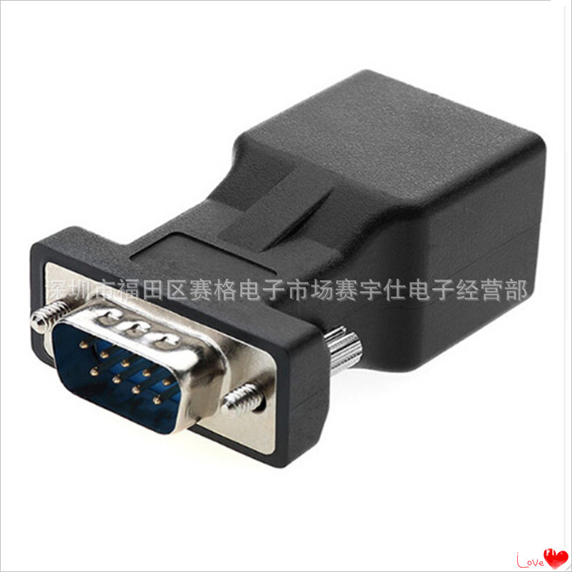 RJ45转串口网头转RS232 RJ45转9针网口转DB9公串口转网口转接头-阿里巴巴