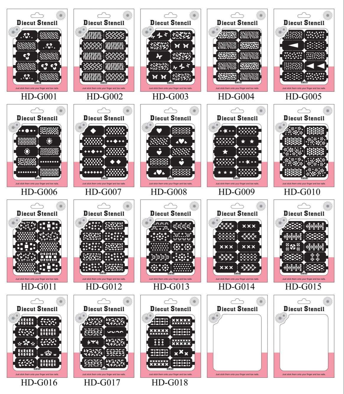 现货指甲贴镂空指甲贴模板镂空美甲贴纸喷绘美甲模板批发-阿里巴巴