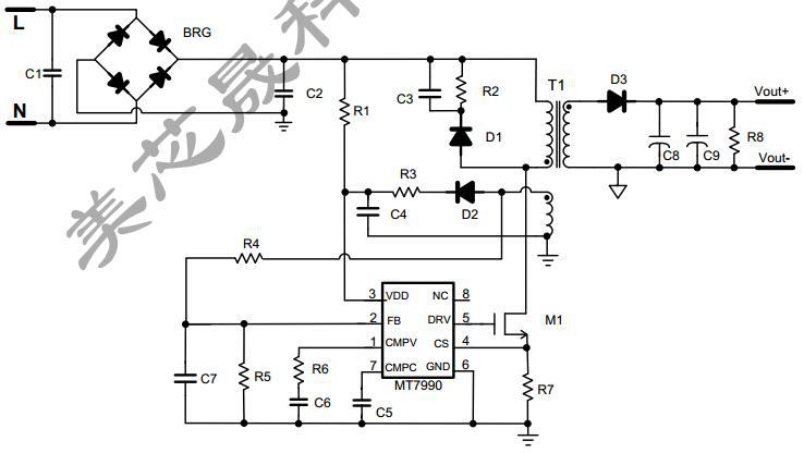 MT7990 低纹波 原边反馈高PF高效率 LED恒流恒压无频闪驱动芯片-阿里巴巴