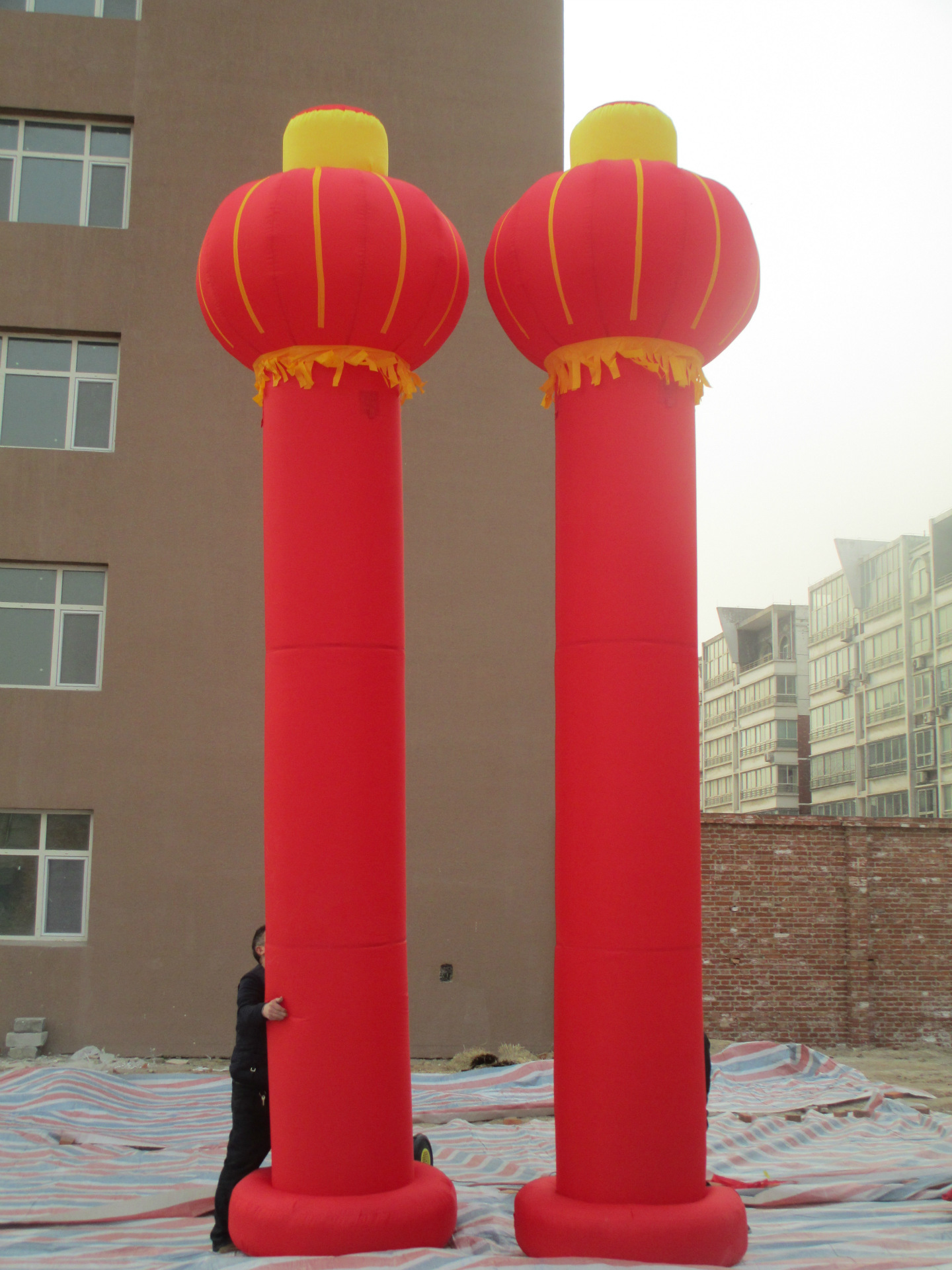 4米5米充气灯笼柱立柱拱门开业庆典婚庆广告活动充气拱门气球柱-阿里巴巴