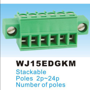 3.81间距 插拔式接线端子DG，KF，WJ 15EDGKM-3.81-阿里巴巴