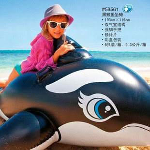 INTEX 58561黑鲸鱼坐骑 水上充气床、充气浮排-阿里巴巴