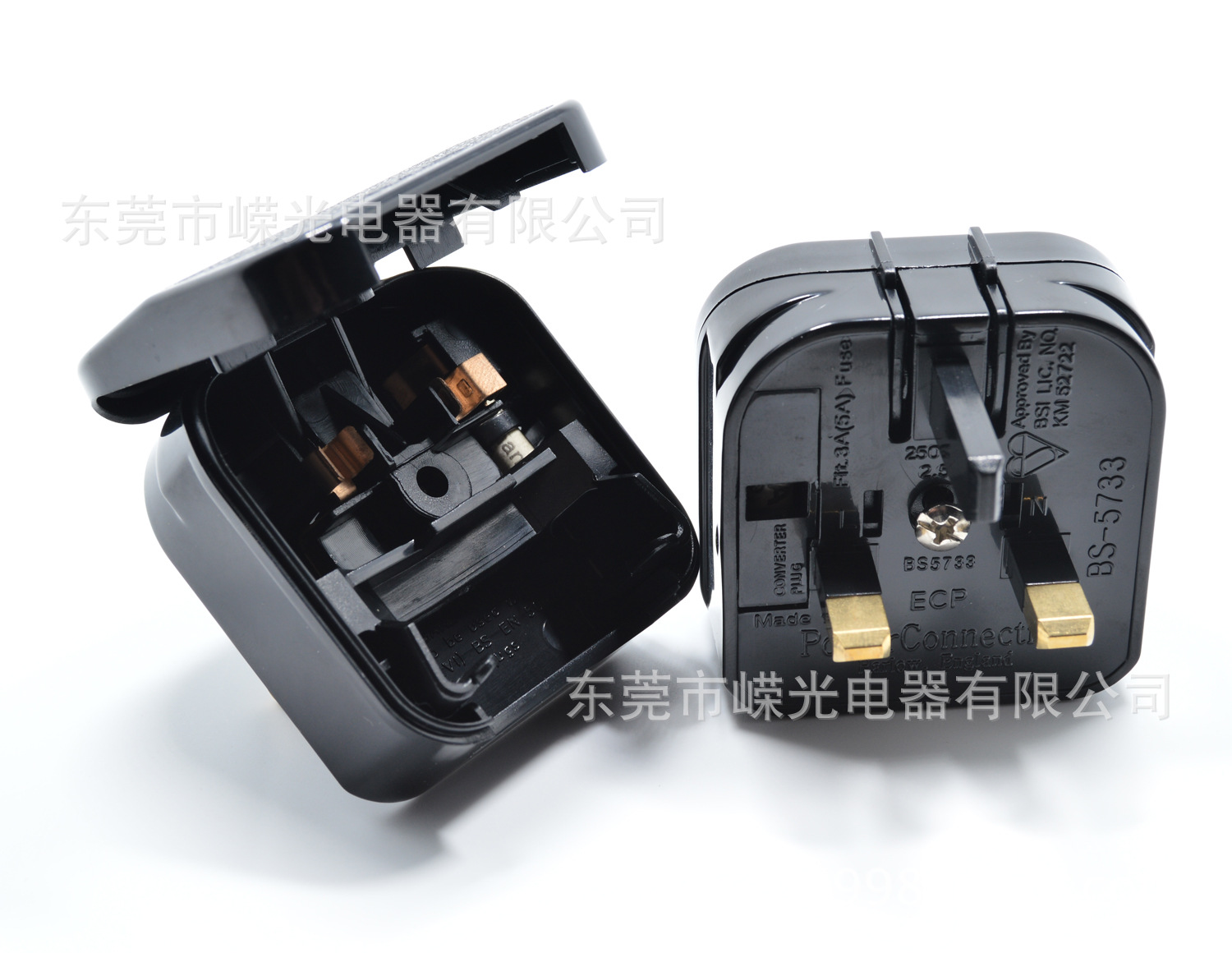 BS5733 (ECP) 欧规转英规转换插座 带保险丝BS头 紫铜 13A保险丝-阿里巴巴