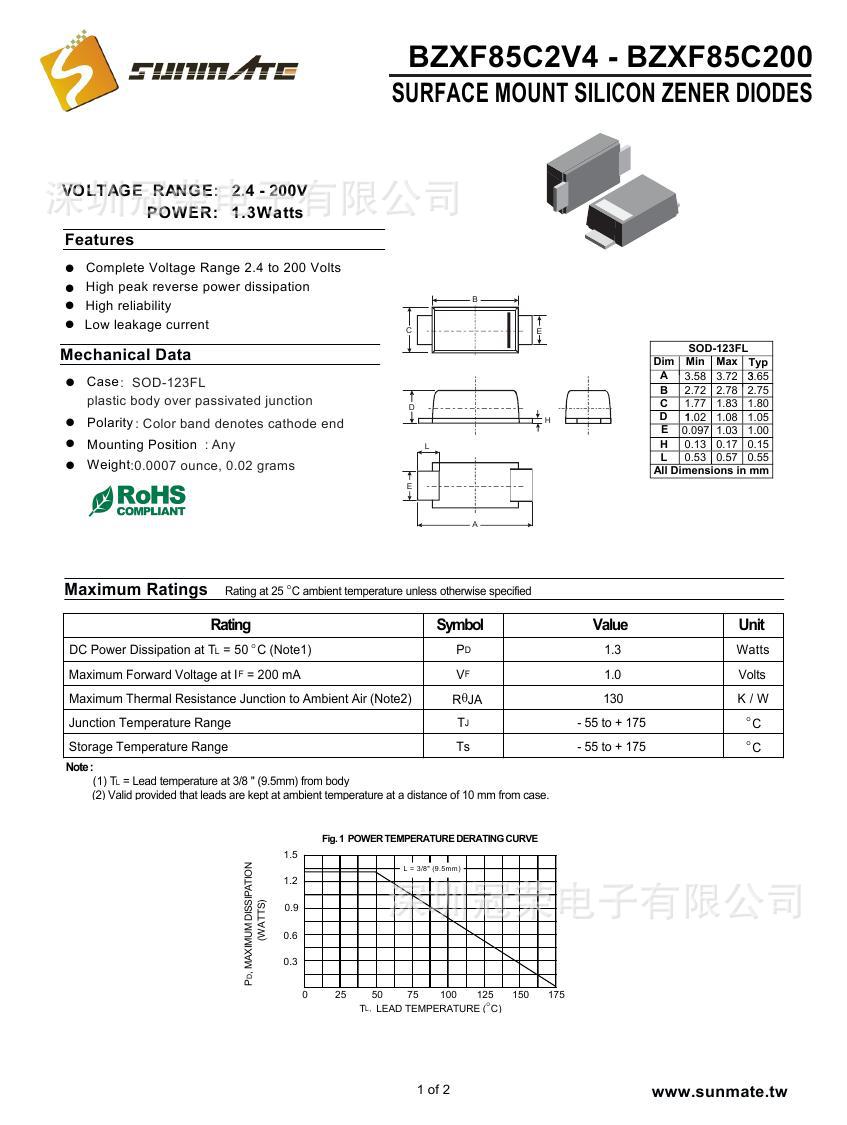 BZXF85C11，BZXF85C12 ，稳压二极管，原装，送样！！！_稳压二极管_维库电子市场网