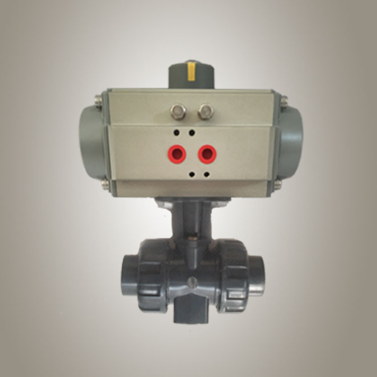 DN50气动塑料阀 气动焊接UPVC球阀 Q641F 厂家直销上质 - 阀批发网