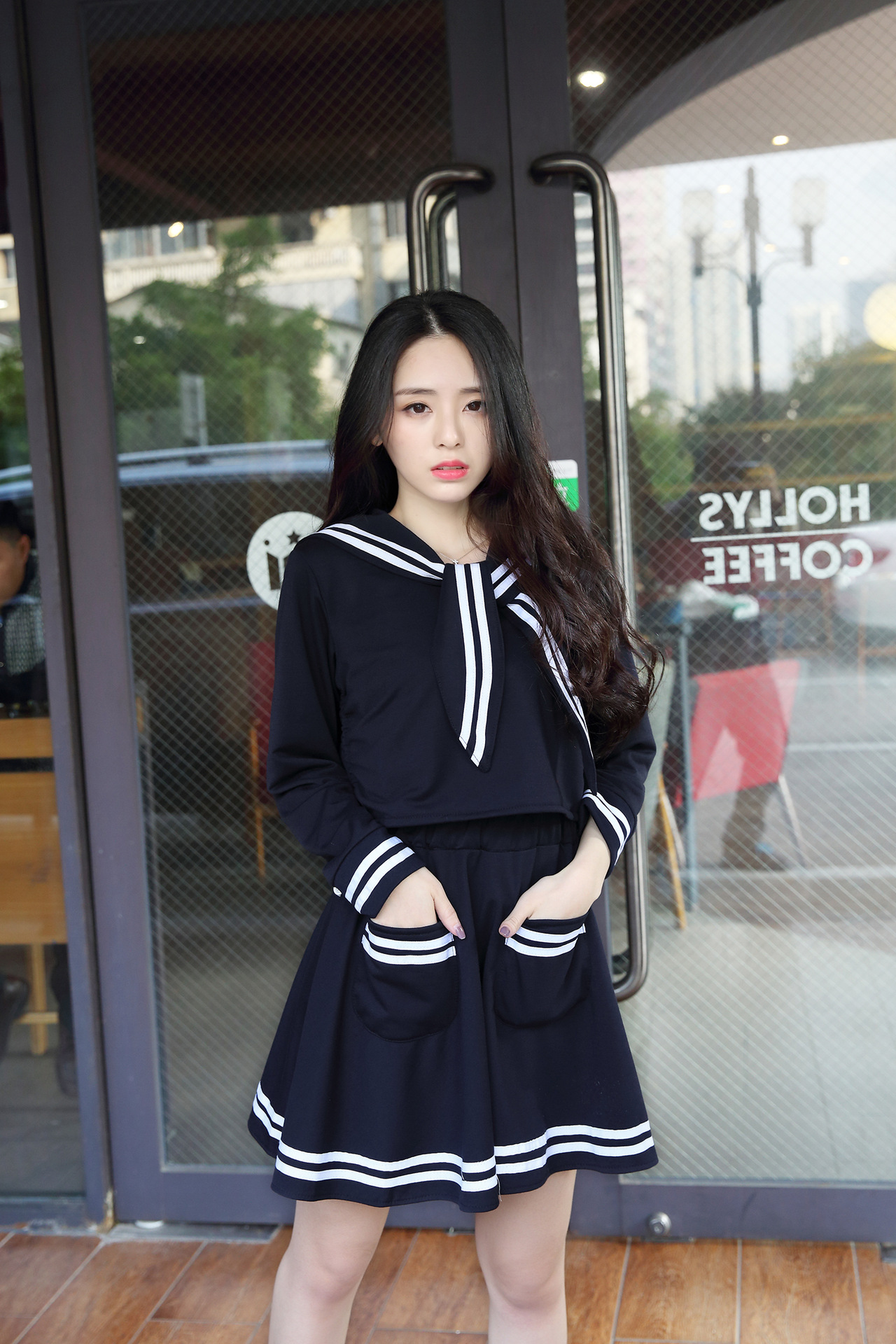 新款日韩海军学院风jk制服日系校服女学生装COS水手服夏秋服L18-阿里巴巴