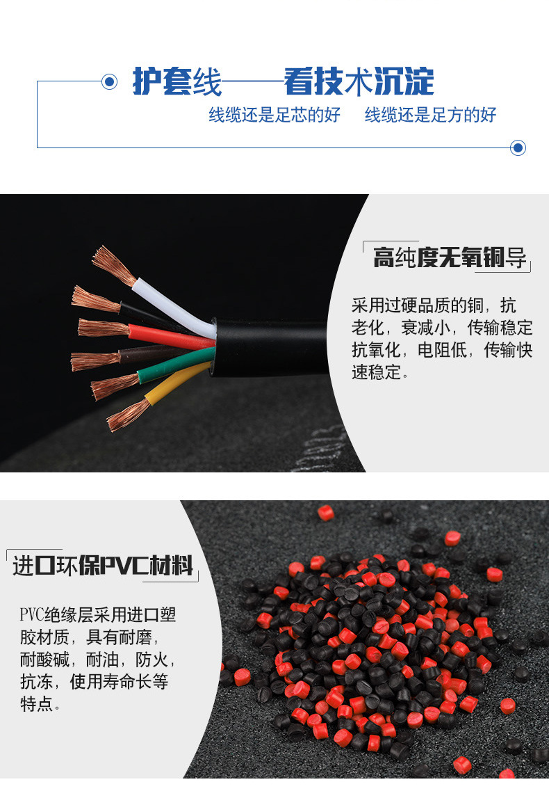 包邮控制线RVV8芯0.3平方8芯软电源线信号线-阿里巴巴