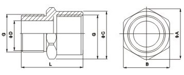 不锈钢防爆管接头BGJ-G1/2 G3/4防爆对丝 防爆管箍 4分6分1寸DN20-阿里巴巴
