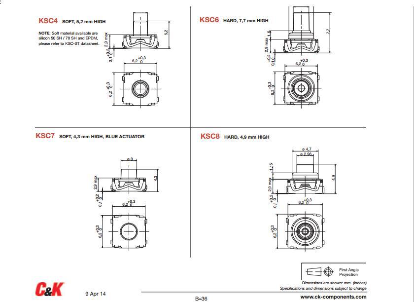 热卖原装现货『当天发货 开关C&K原厂原装』KSC321GLFS-阿里巴巴