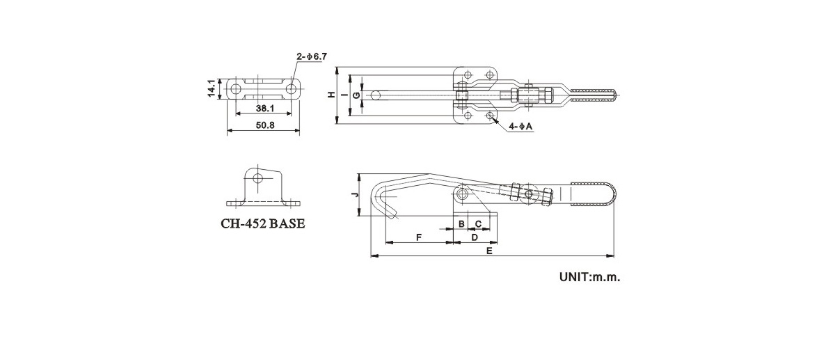 供应 CH-451(SS)/CH-452(SS)/CH-40371/CH-43810(SS) 门闩式夹钳-阿里巴巴