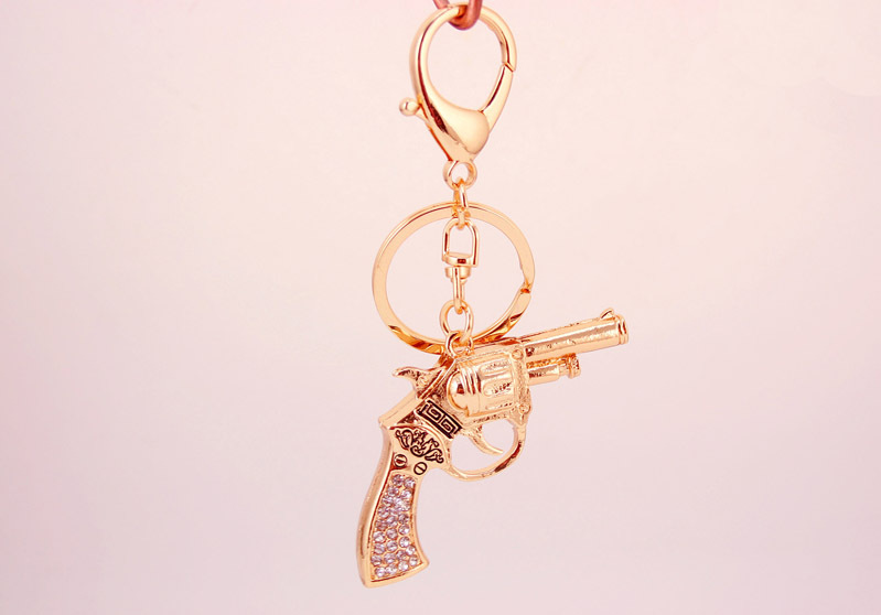 Wholesale revolver diamond model keychain wholesale - Nihaojewelry
