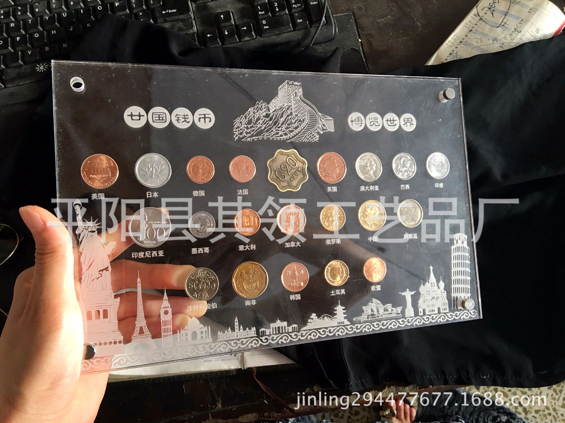 亚克力纪念币展示架徽章收藏保护框纪念币盒金币相框防尘钱币盒子-阿里巴巴