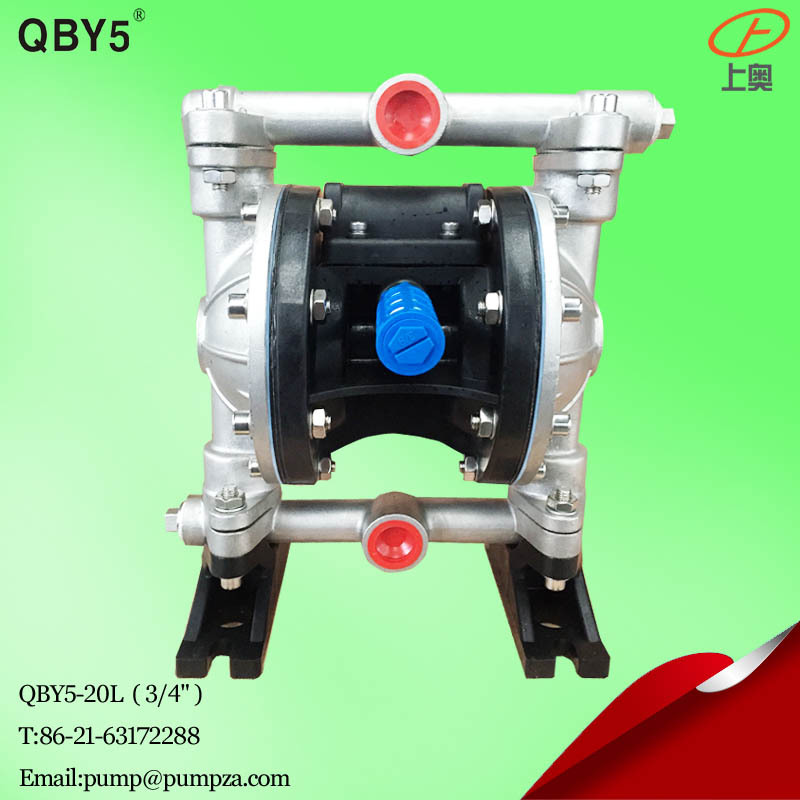包邮】第五代QBY5-20L铝合金气动隔膜泵 污水杂质油漆气动隔膜泵 - 泵批发网
