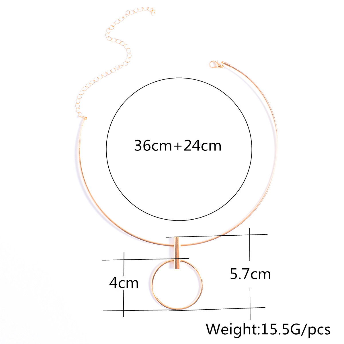 Womens electroplated copper Simple retro Simple retro collar set ...