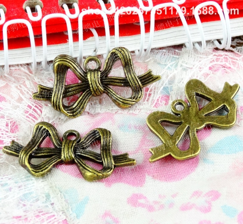 A2413 古青/古银 2.1克 复古蝴蝶结 DIY饰品配件 50个/包-阿里巴巴