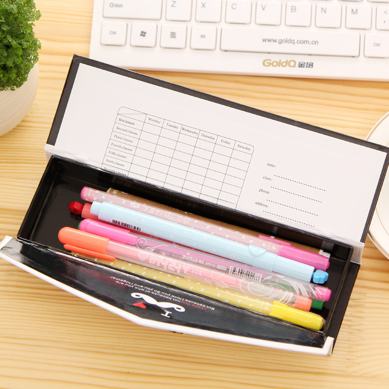 笔盒韩国创意纸质大胡子笔盒铅笔盒文具盒 学习用品 义乌批发定制 - 办公批发网