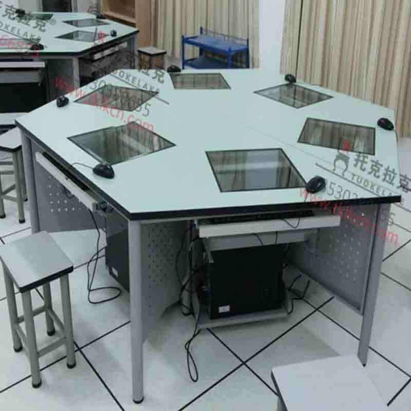 TKLK-10六人位培训电脑桌 电教室电脑桌 机房电脑桌深圳托克拉克 - 办公批发网