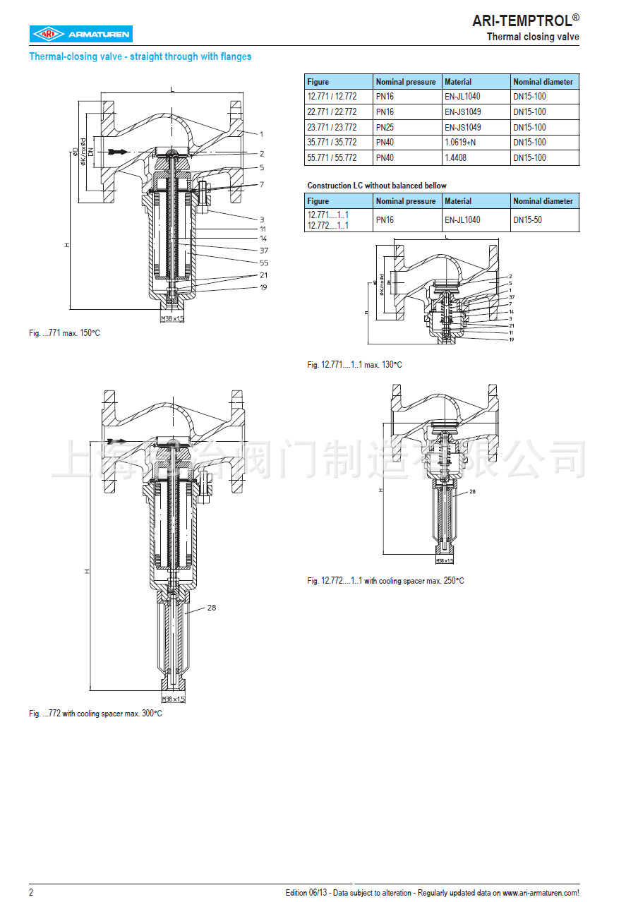 ARI德国艾瑞TEMPTROL 自力式温控阀管道温控阀 - 泵阀批发网