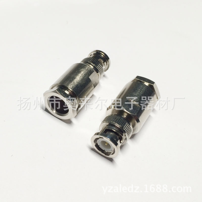 射频同轴连接器BNC-J7，BNC接SYV-50-7线，RG-213电缆接头-阿里巴巴