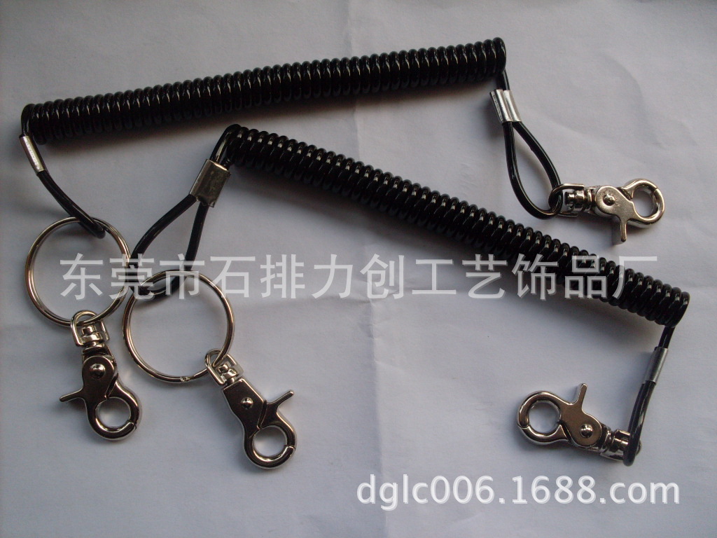 环保TPU弹簧绳工具失手绳弹簧线弹弓绳伸缩绳龙虾扣钥匙扣电话绳-阿里巴巴