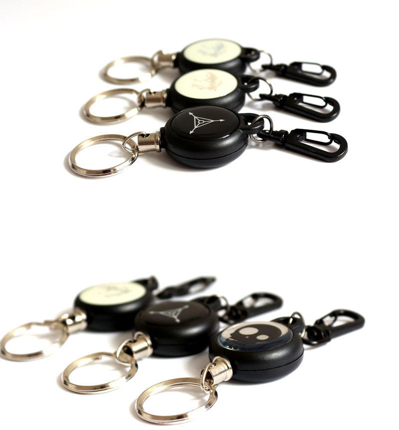 伸缩钥匙扣 户外易拉钢丝绳扣 创意便携式防丢防盗钥匙环 钥匙链-阿里巴巴