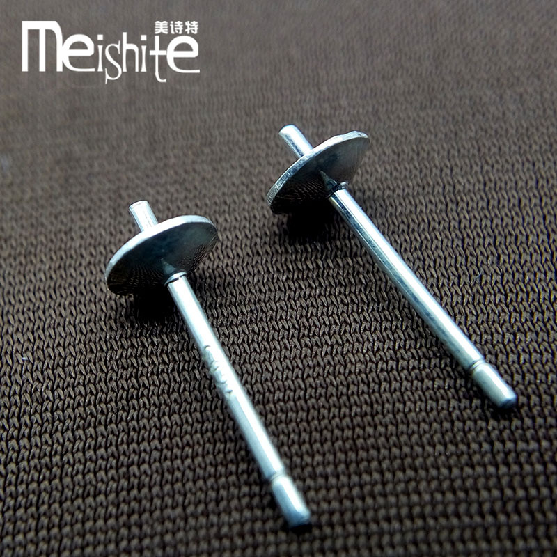 S925纯银珠盘耳钉 DIY纯银配件 珠托 3mm 4mm 耳饰配件厂家直销 - 办公批发网