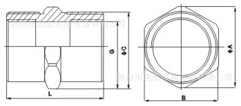 不锈钢防爆管接头BGJ-G1/2 G3/4防爆对丝 防爆管箍 4分6分1寸DN20-阿里巴巴