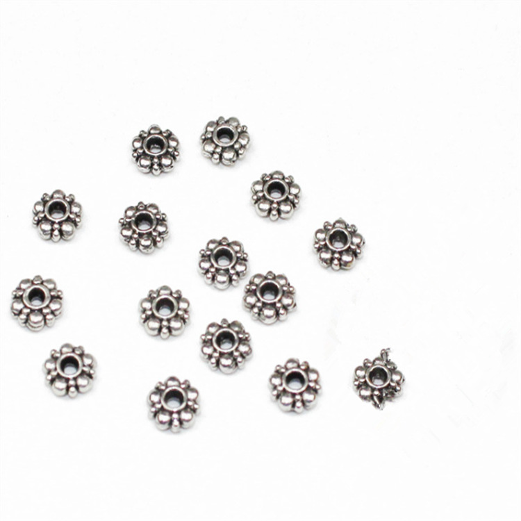 6mm合金雪花片 DIY隔珠雪花 各种合金隔珠批发 - 建材批发网