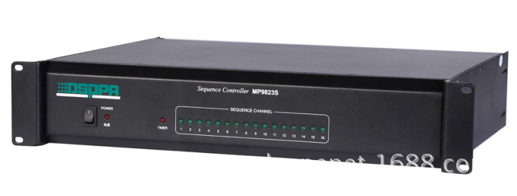 DSP 迪士普公共广播系统 MP9823S 受控十六路电源时序器监听-阿里巴巴