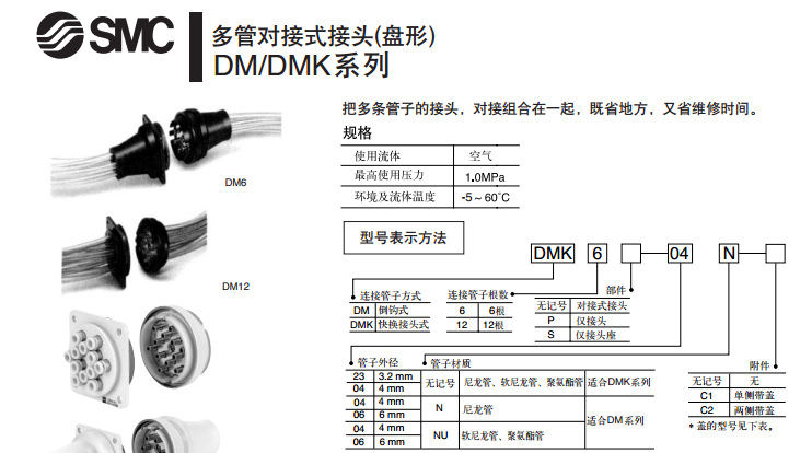 日本SMC原装正品 DM12-06N 多管对接式接头-阿里巴巴