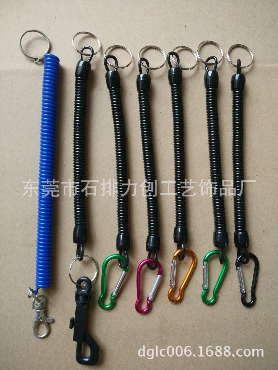 挂钩弹力绳塑料弹簧绳弹力绳钥匙扣挂勾弹簧挂绳箱包失手绳PU绳-阿里巴巴