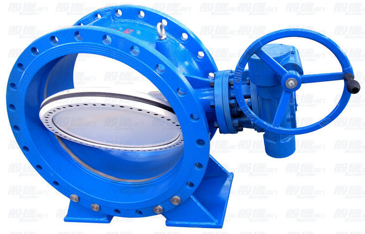 般德法兰蝶阀 双偏心单向手动蝶阀 D342X涡轮软密封法兰蝶阀dn700-阿里巴巴