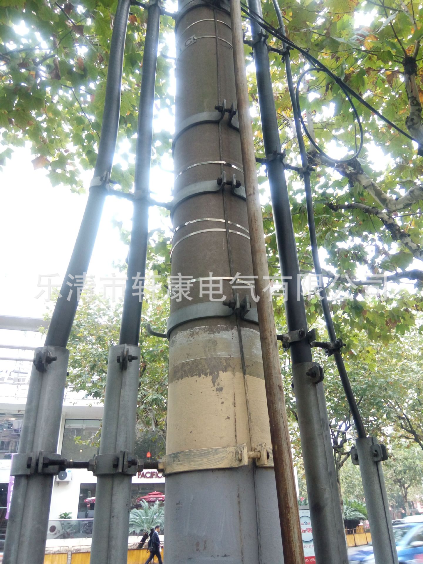 不锈钢电缆支架 电缆上杆附件CF3100 CF3200 电线杆电缆撑箍-阿里巴巴