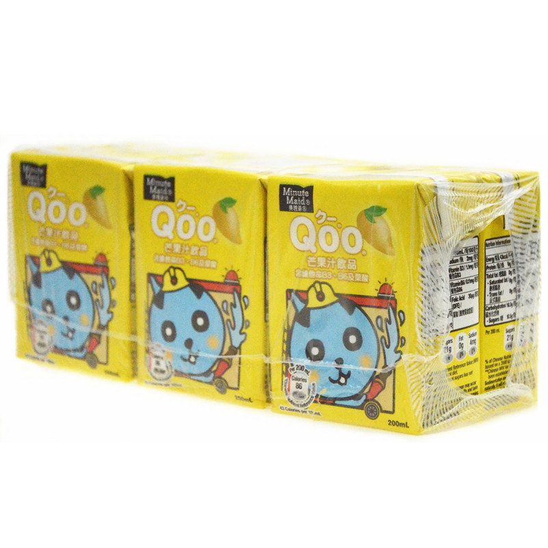 香港进口饮料 美粒果Qoo酷儿少甜果汁黑加仑苹果汁豆奶200ml*24-阿里巴巴
