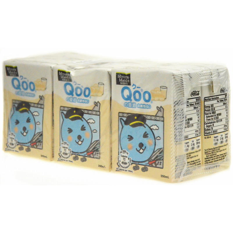 香港进口饮料 美粒果Qoo酷儿少甜果汁黑加仑苹果汁豆奶200ml*24-阿里巴巴