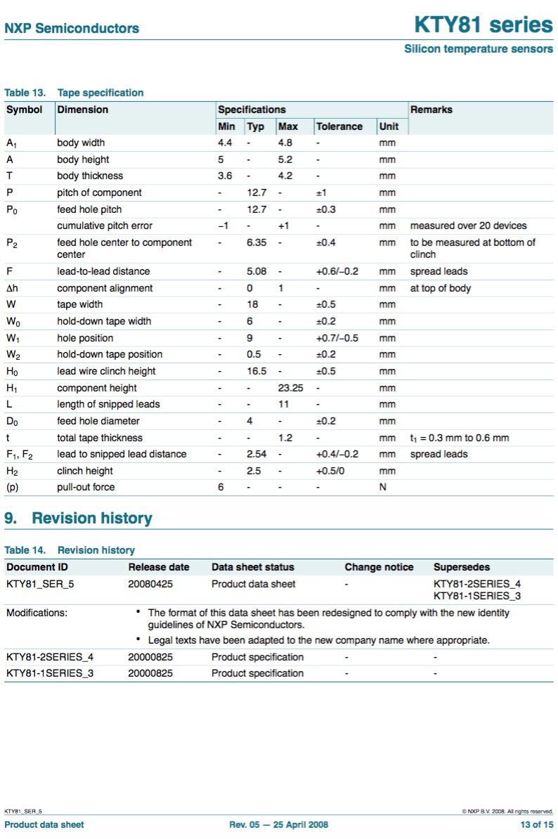 硅温度传感器适用于汽车KTY81/120,112-阿里巴巴