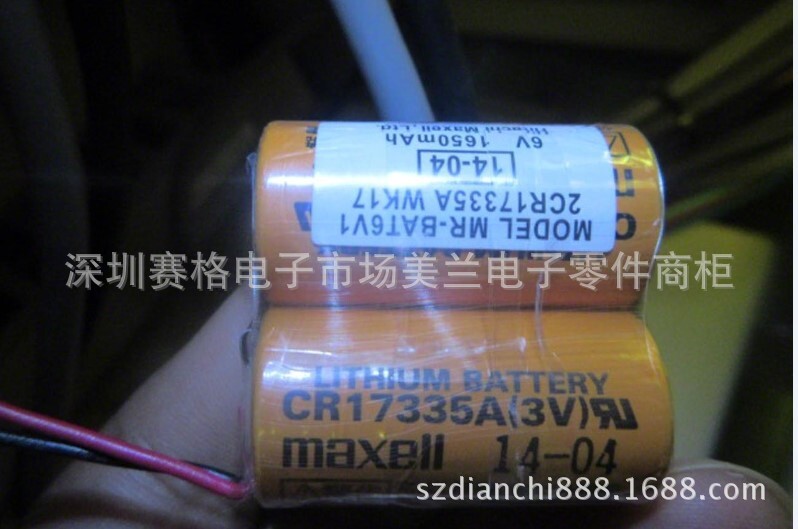 原装正品三菱MR-BAT6V1锂电池 三菱2CR17335A WK17 6V锂电池-阿里巴巴