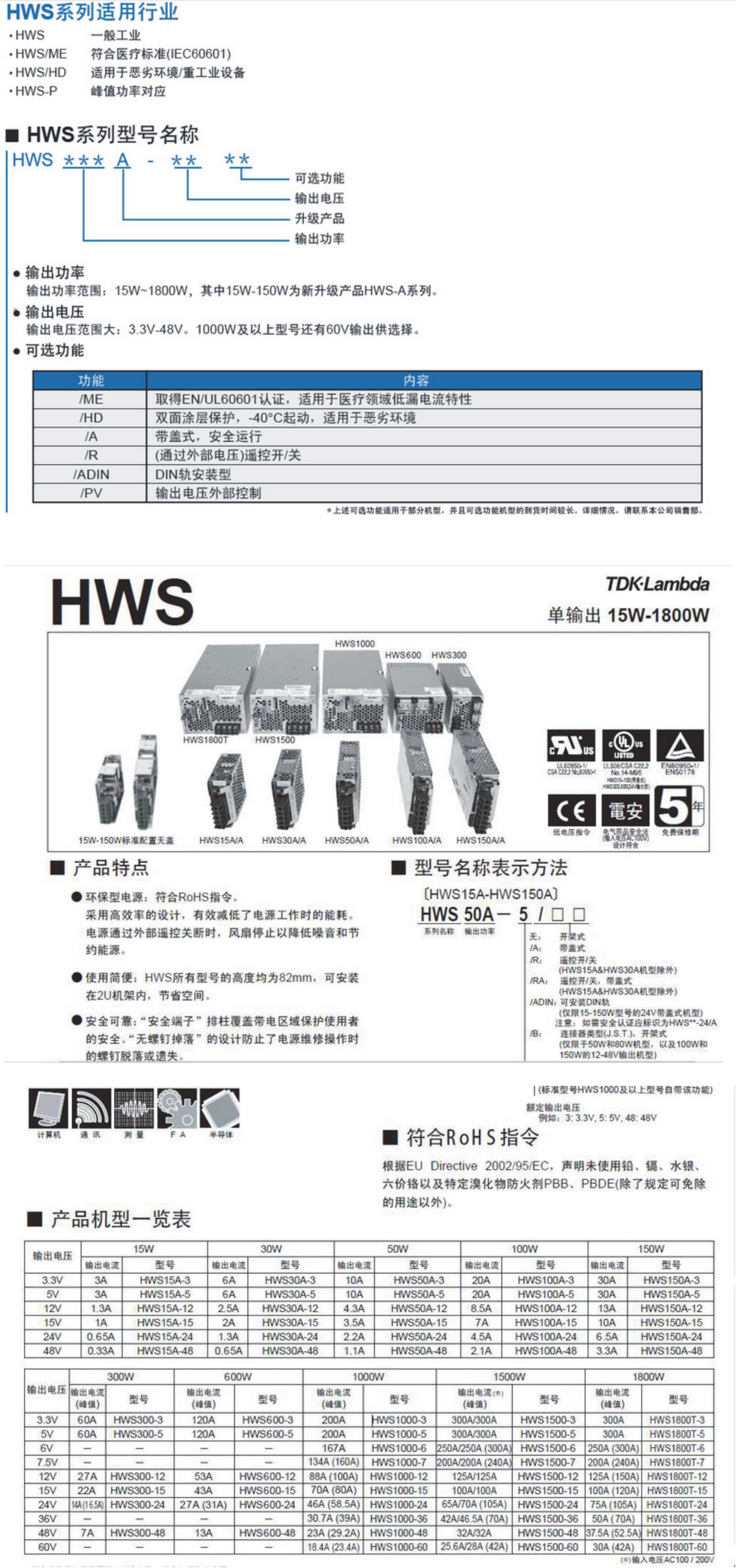 中国区总代理TDK-LAMBDA 日本开关电源 HWS600-24 100%原装正品-阿里巴巴