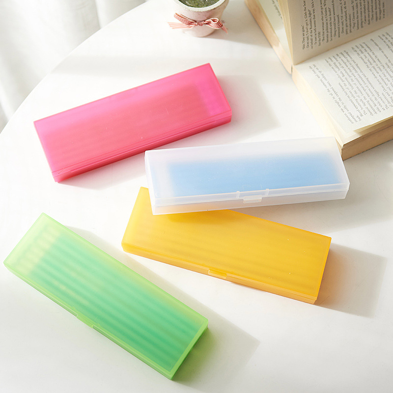 大号笔盒学生文具盒 连体式铅笔盒 磨砂卡通PP塑料盒可印logo-阿里巴巴