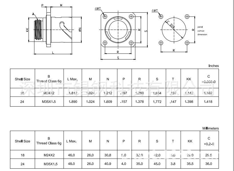卡扣式航插26482系列 MS3116E-10-6S卡口连接器-M销售-阿里巴巴