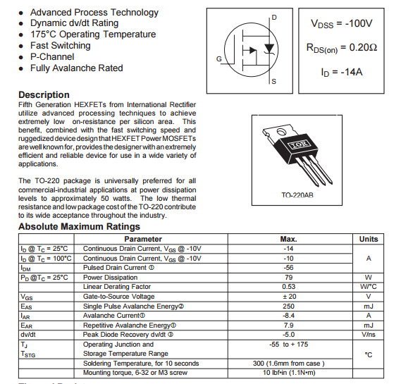 irf9530n引脚图-千图网