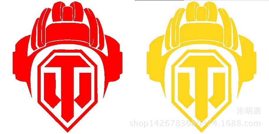 外贸World of Tanks汽车改装装饰车贴 坦克世界标志军事爱好车贴-阿里巴巴