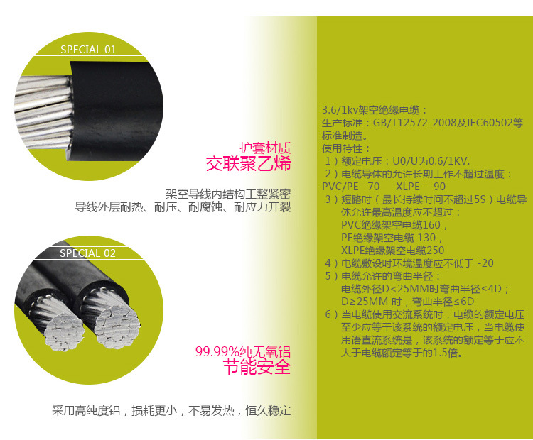 架空绝缘导线电缆 全铝芯JKLYJ-1KV-70平方 厂家直销低压户外电线-阿里巴巴